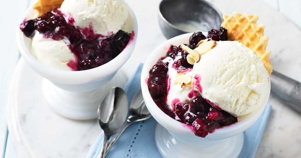 Blueberry & almond sundaes Recipe - Flyers Online