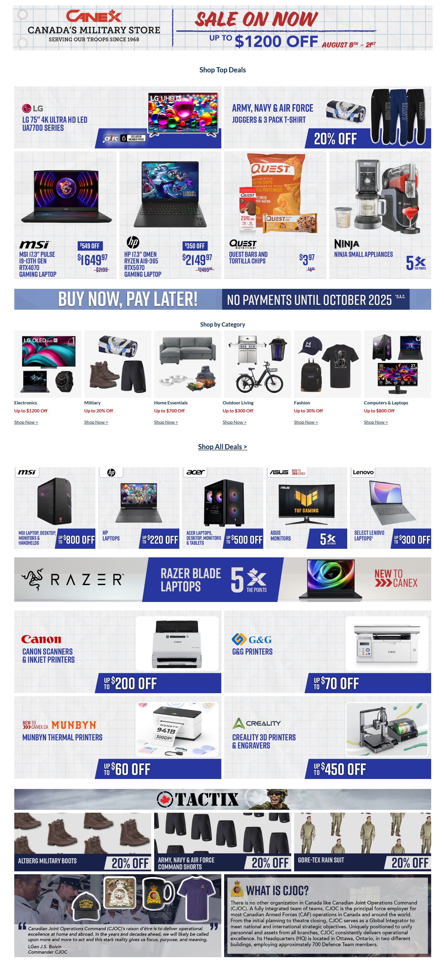 CANEX - Military Electronics Clothing Appliances - Flyers Online