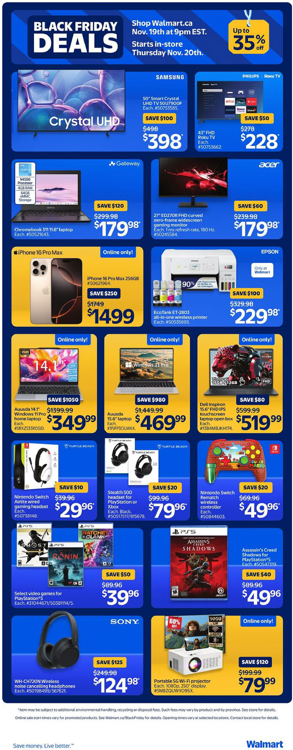 Walmart Canada - Western Canada - Black Friday Deals Flyer from Nov ...