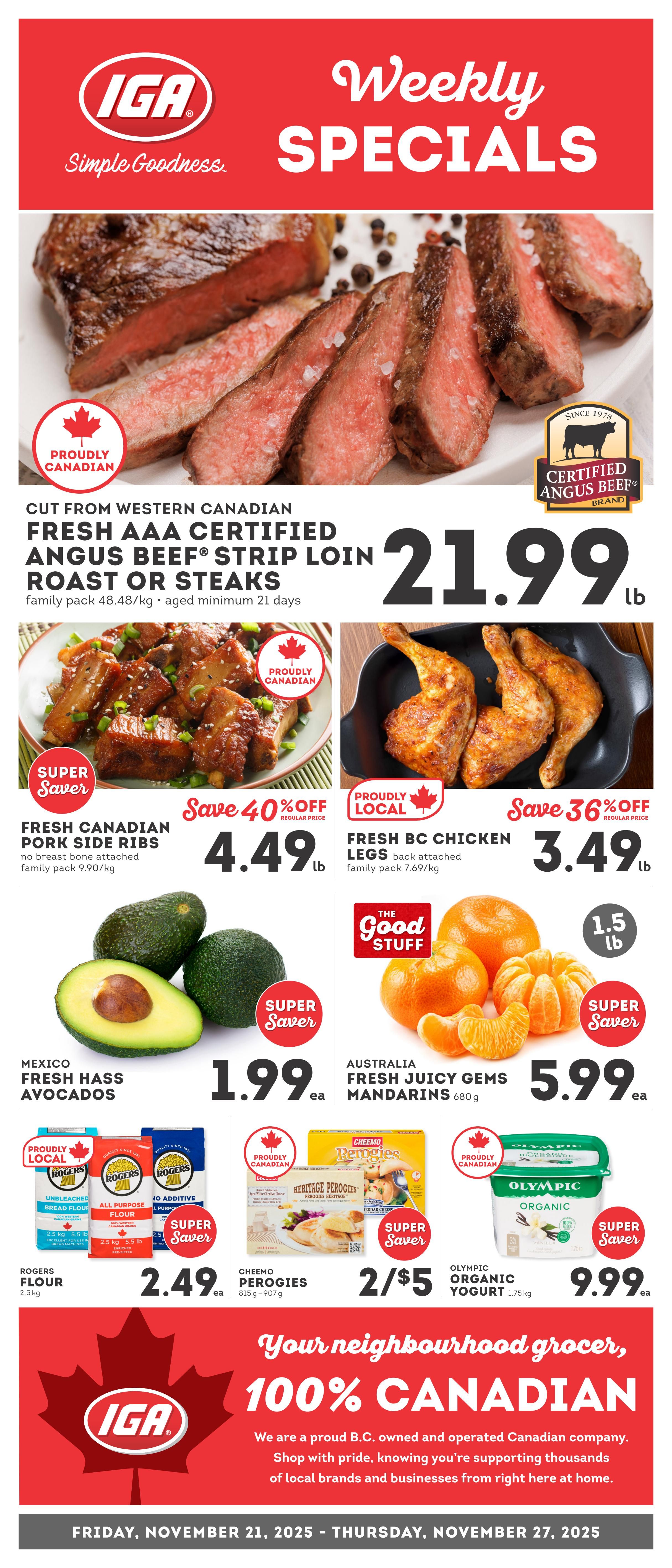 IGA - British Columbia - Weekly Flyer Specials from Nov 21st to Nov ...