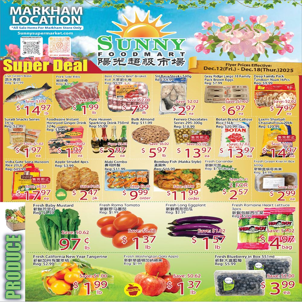 Sunny Foodmart Markham Store Weekly Flyers | Flyers Online