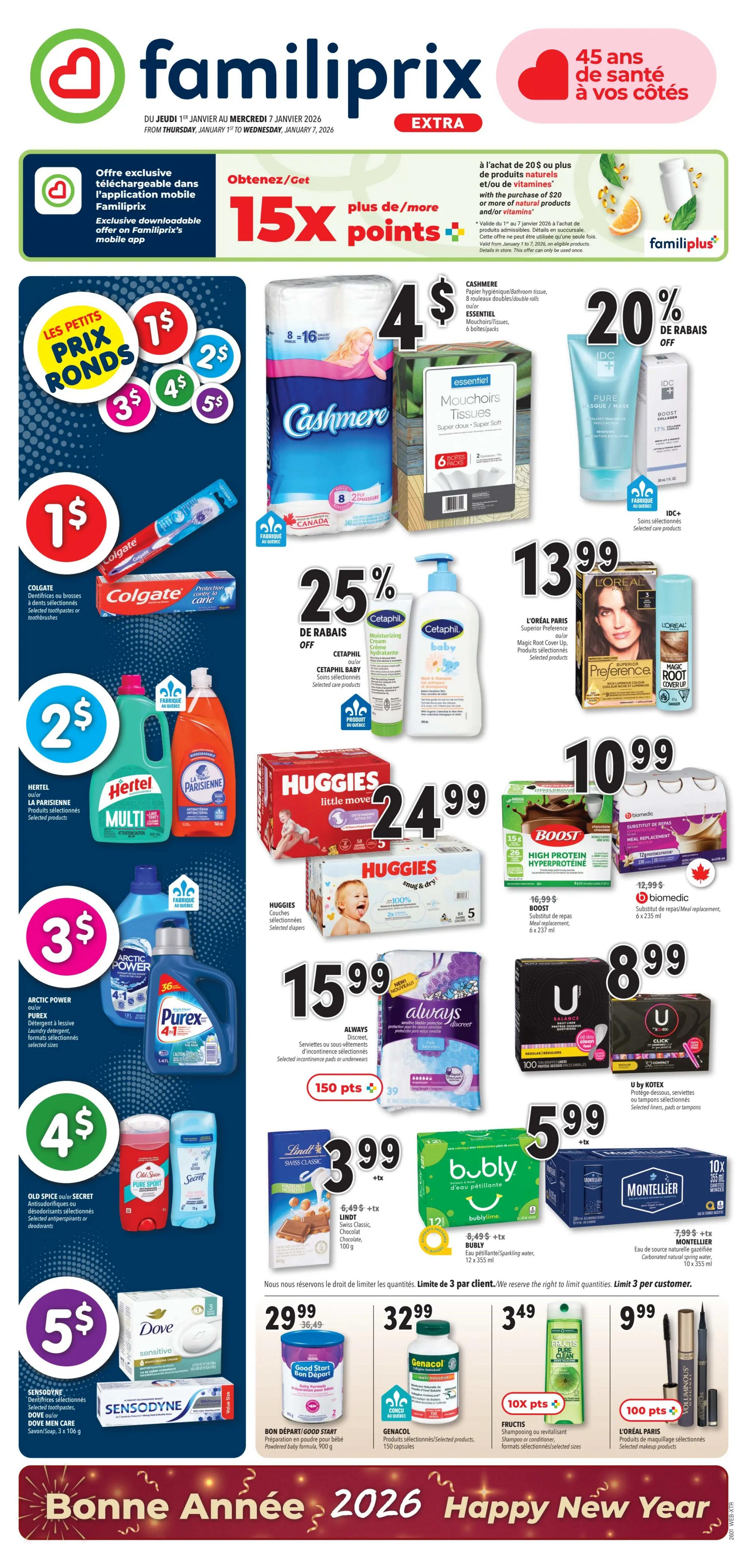 Familiprix - Extra Flyer from Jan 1st to Jan 7th 2026 - Flyers Online
