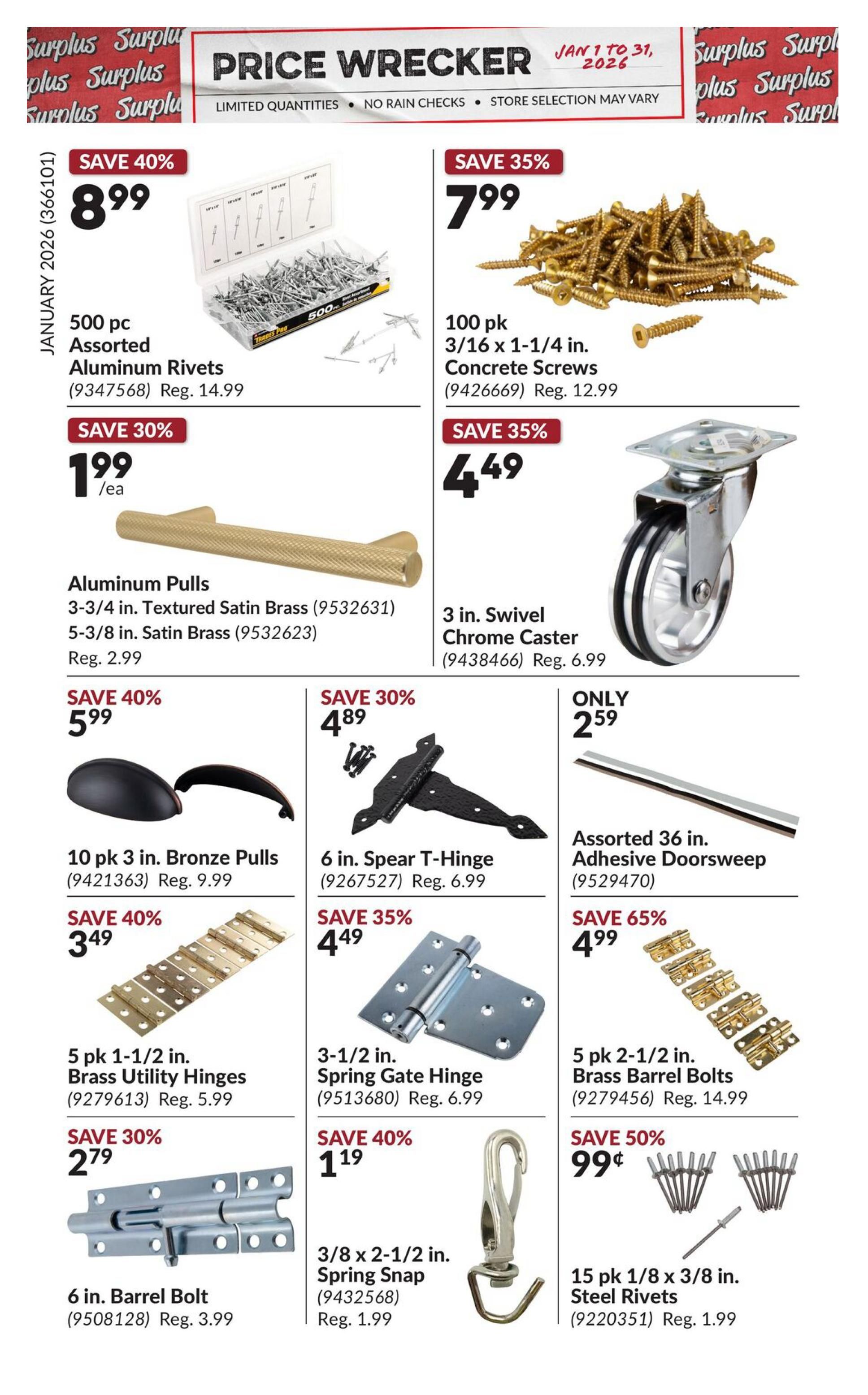 Princess Auto - Price Wrecker Flyer from Jan 1st to Jan 31st 2026 ...
