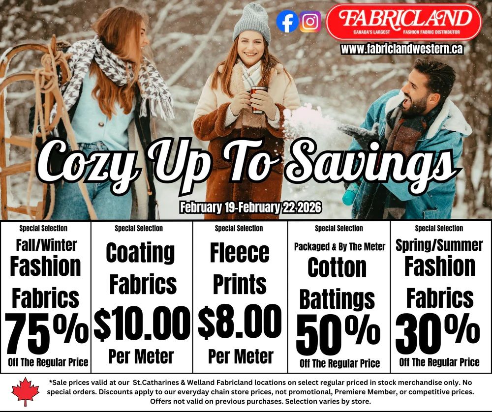 Fabricland St. Catharines and Welland Weekly Flyers | Flyers Online