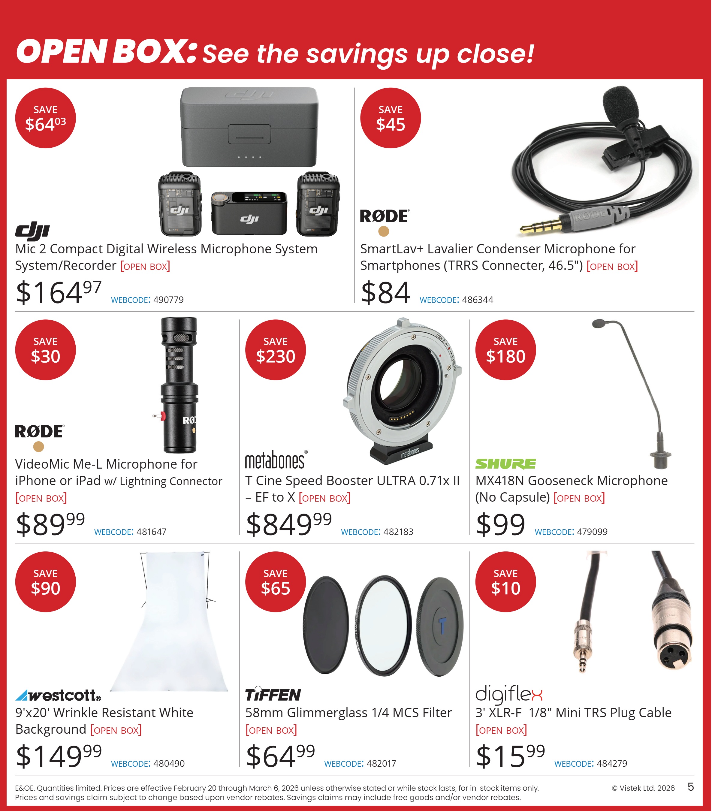 Vistek Video and Digital Imaging Store - Flyers Online