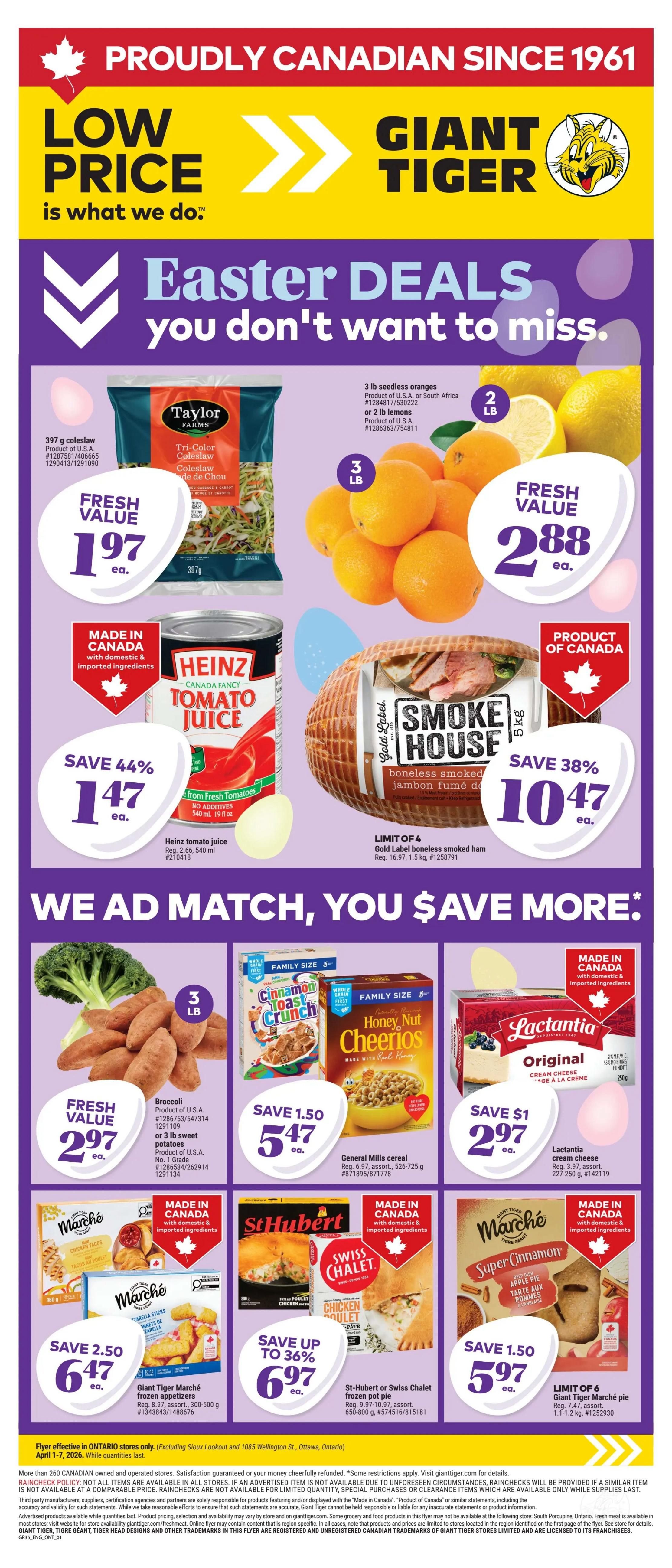 Giant Tiger Ontario Weekly Flyers - Apr 1st to Apr 7th 2026