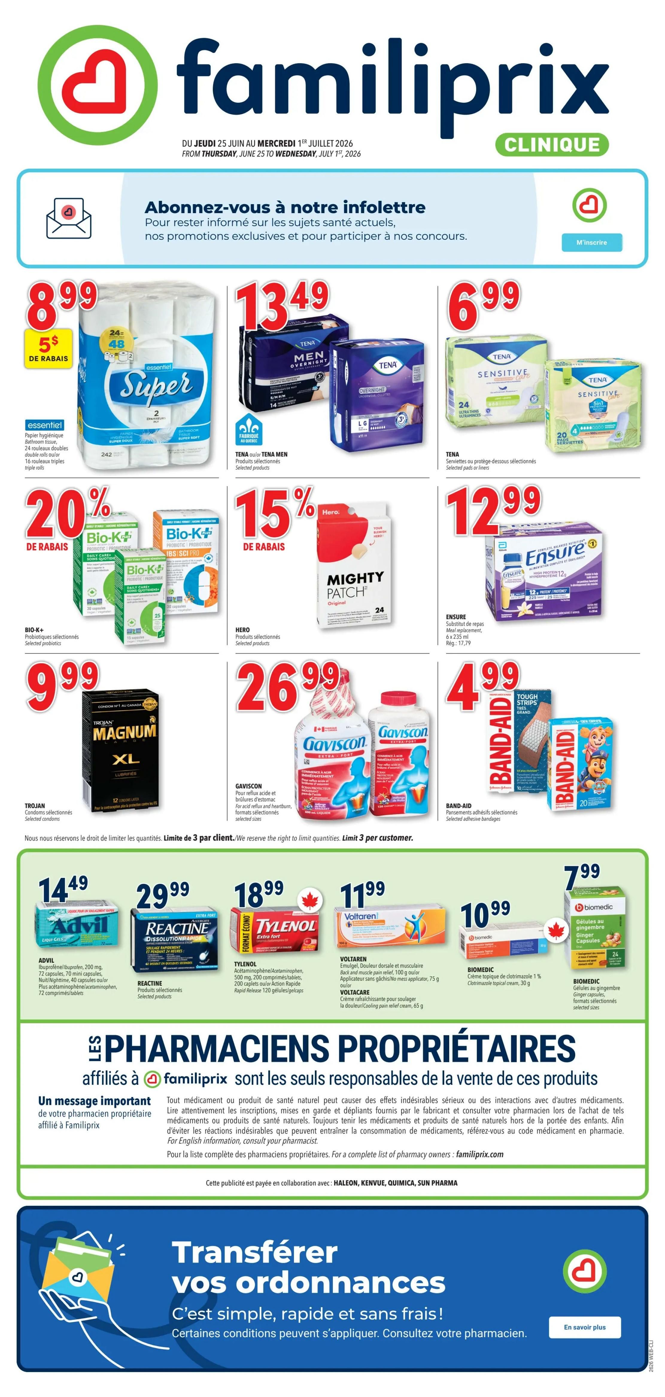 Familiprix - Clinical Flyer from Jun 25th to Jul 1st 2026 - Flyers Online